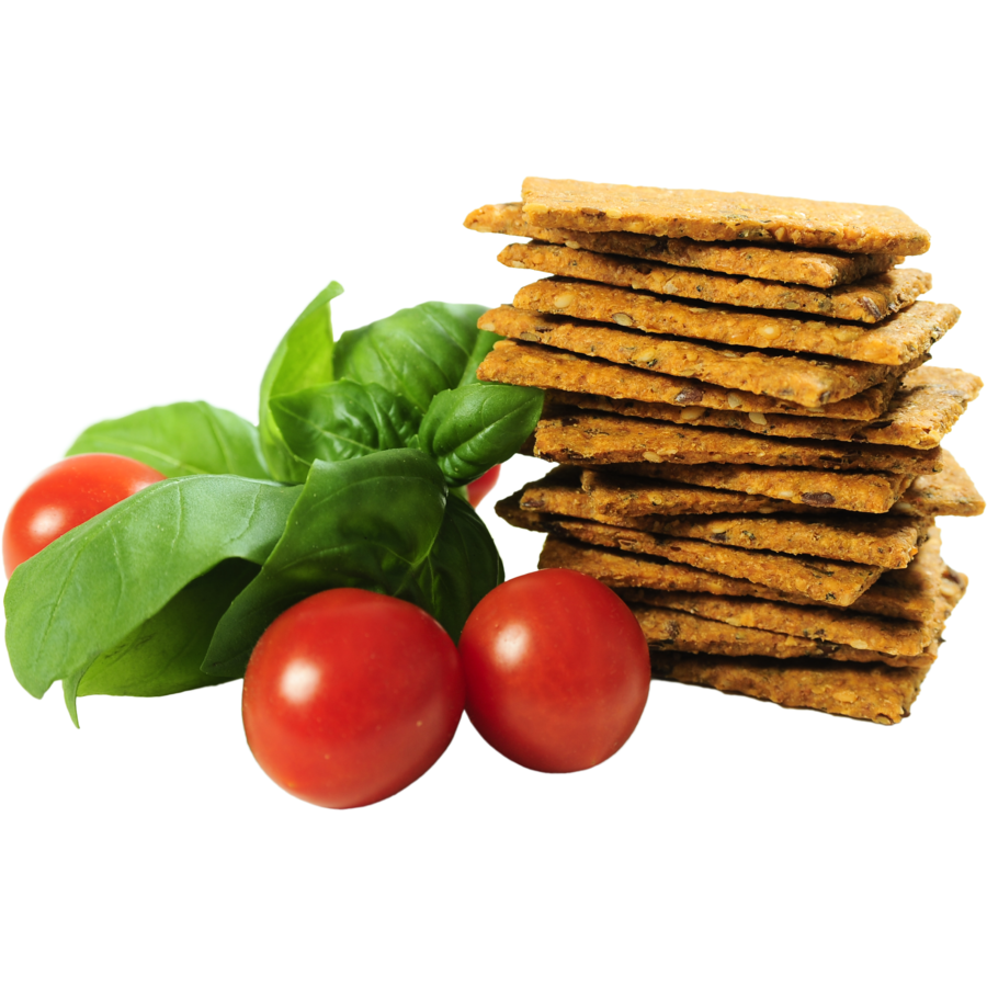 Crackersi Keta Crackers Mediteraneeni cu Rosii si Busuioc 200 grame ebio.ro