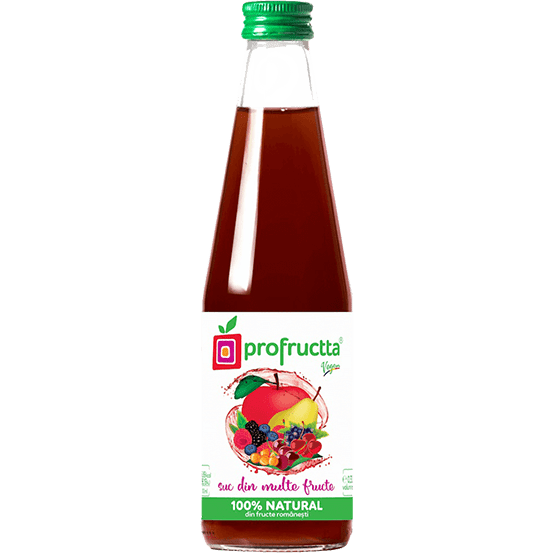 Suc din multe fructe PROFRUCTTA Natural 100% 0.33 litri ebio.ro