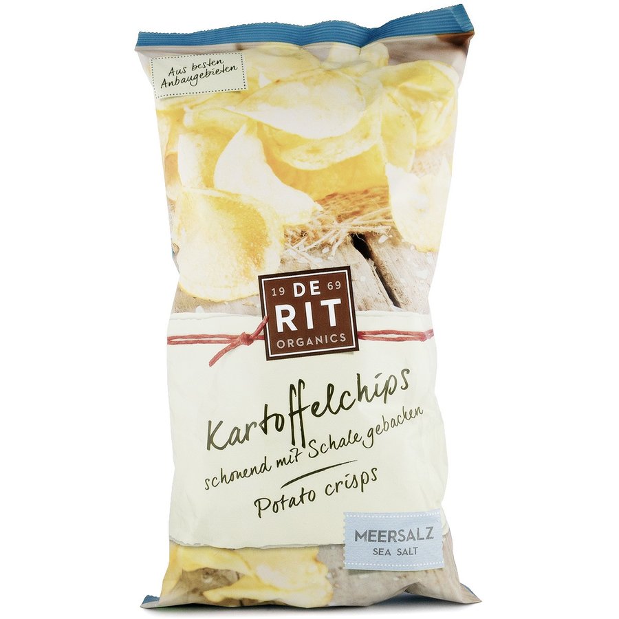 Chipsuri de cartofi cu sare de mare Allos & DeRit 125 grame ebio.ro