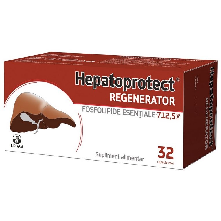 Supliment Alimentar BIOFARM Hepatoprotect Regenerator 32 Capsule Moi ...