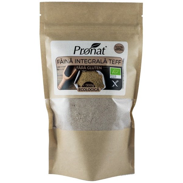 Faina integrala Pronat - Foil Pack de Teff BIO, 300g ebio.ro