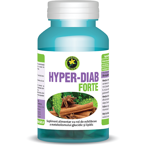 Supliment Alimentar HYPERICUM Hyper-Diab Forte 60 Capsule ebio.ro