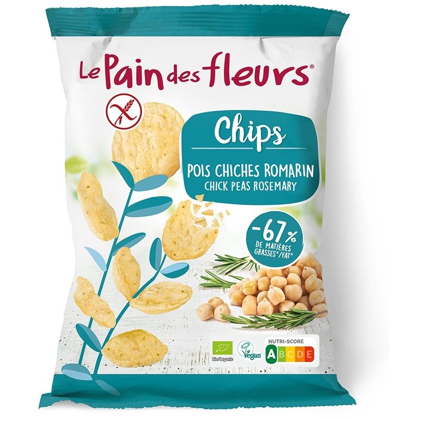 Chipsuri de naut cu rozmarin Le pain des fleurs 50g ebio.ro